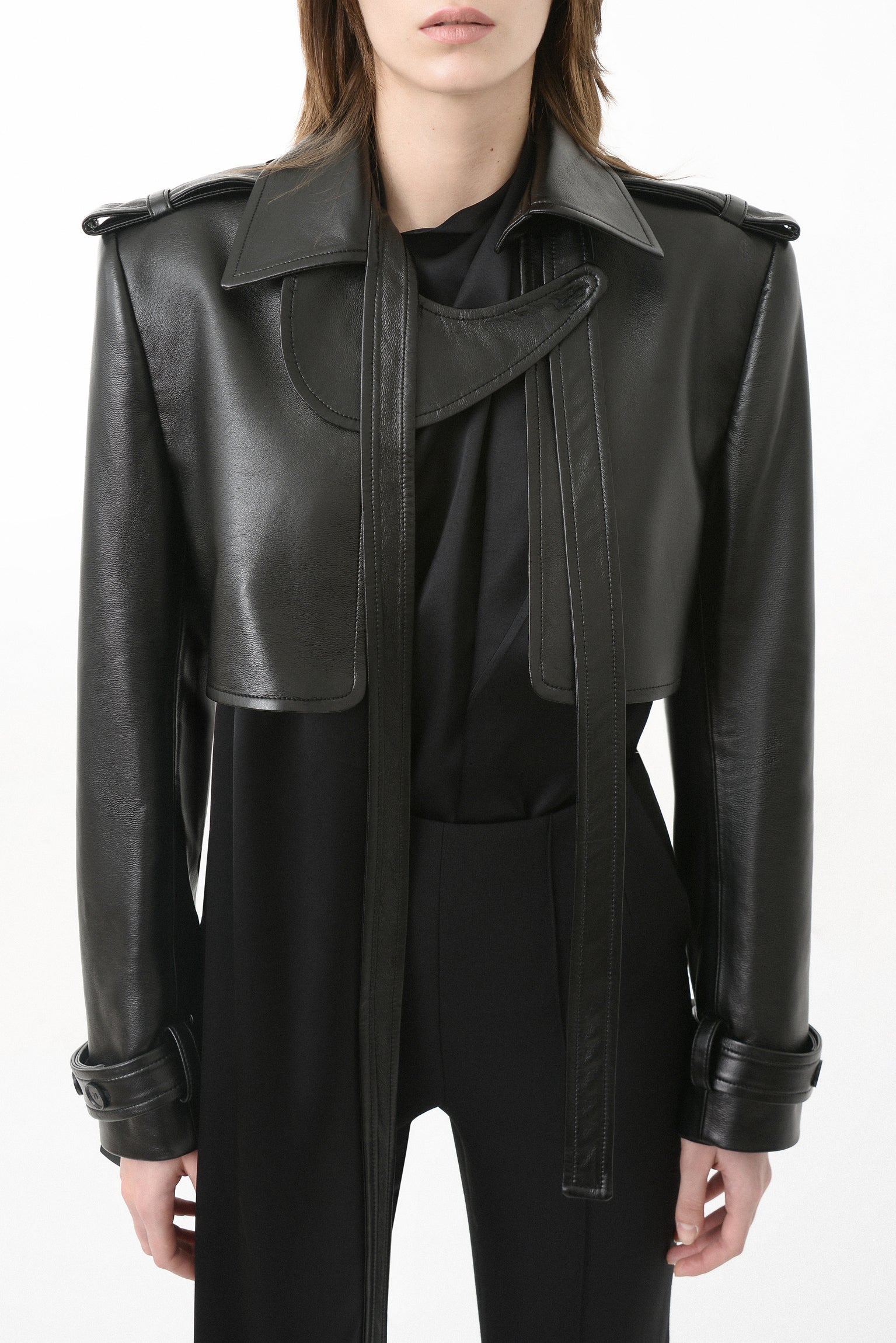 Eco Leather Cropped Jacket – Materiel